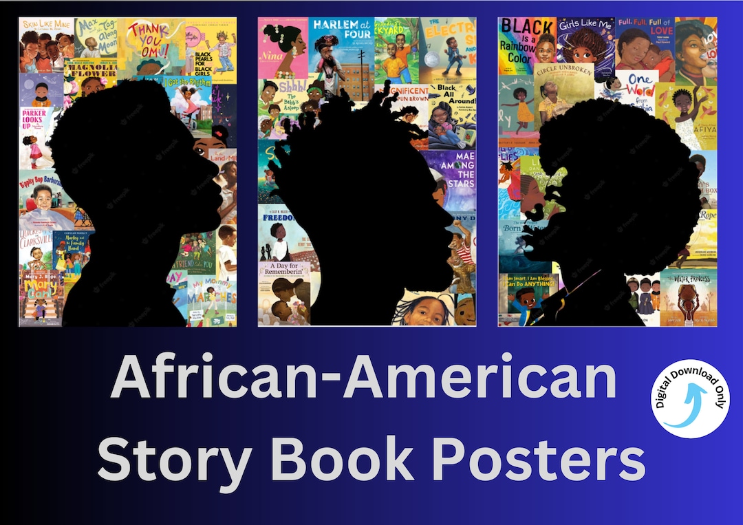 African/american Story Book Posters, African/american Men Silhouettes ...