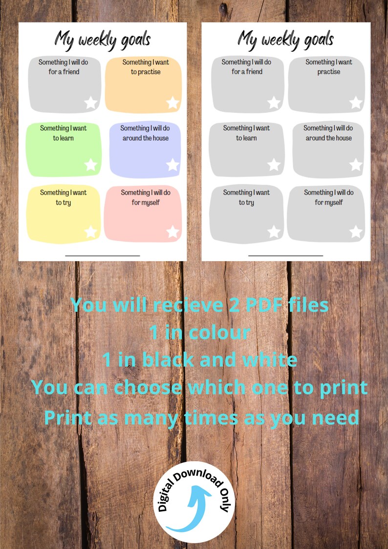 Kids Goal Planner, Goal Setting, Goal Templates, Goals for Kids, Goals ...