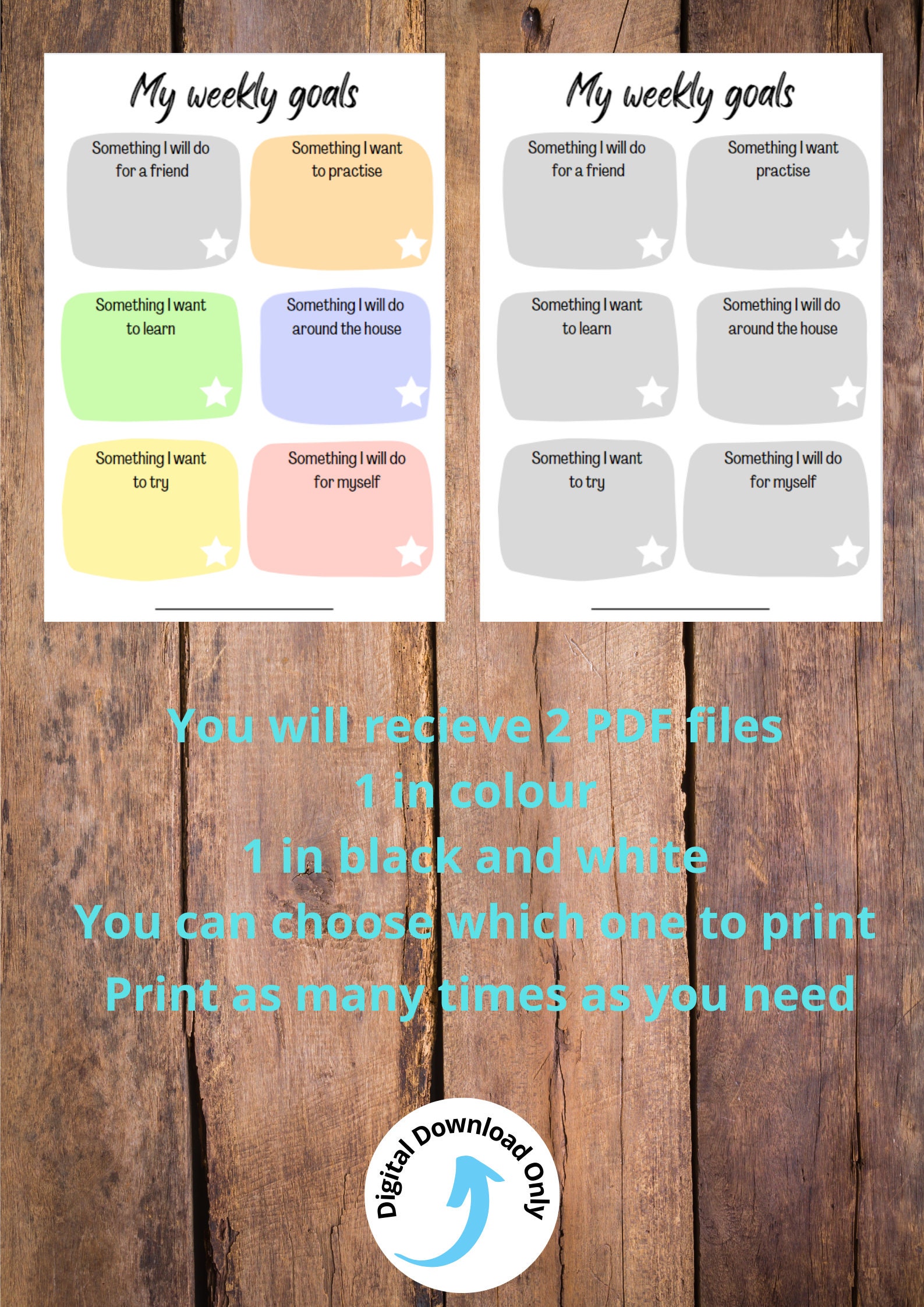 Kids Goal Planner, Goal Setting, Goal Templates, Goals for Kids, Goals ...