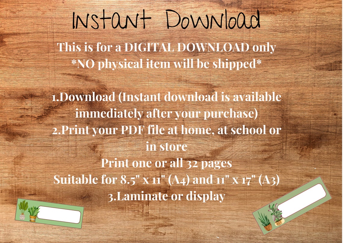 Neutral Boho Classroom Labels Printable Name Plates Boho for - Etsy