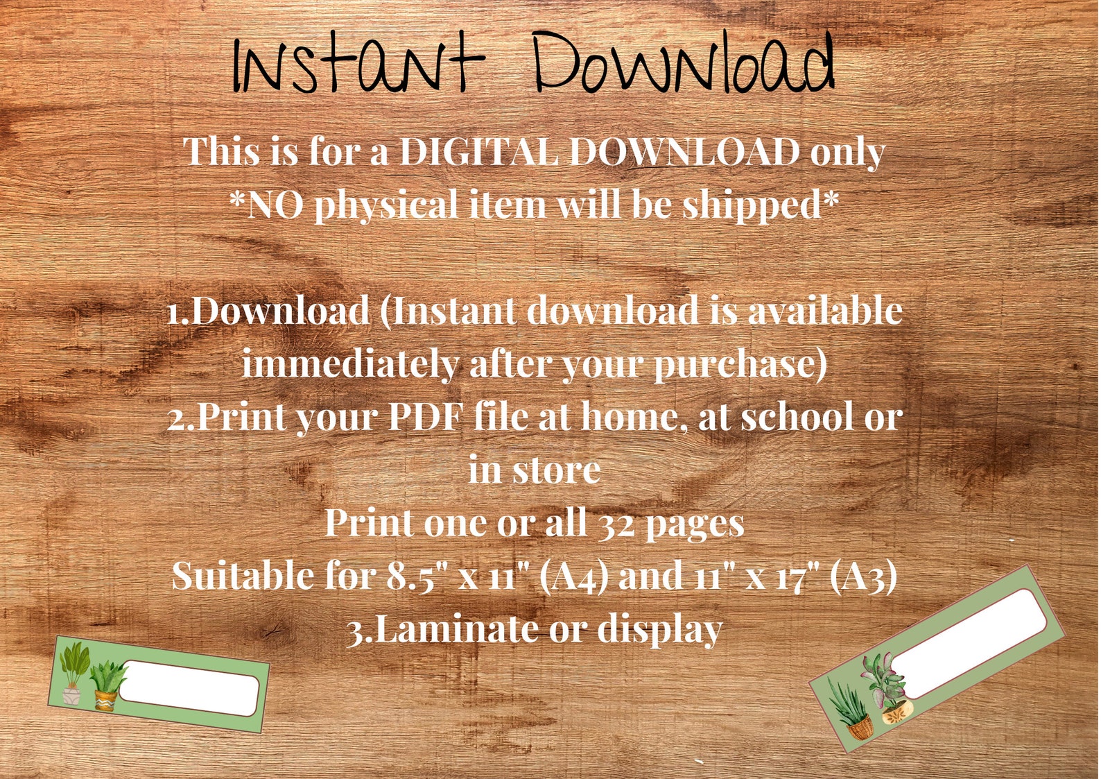 Neutral Boho Classroom Labels, Printable Name Plates, Boho for the ...