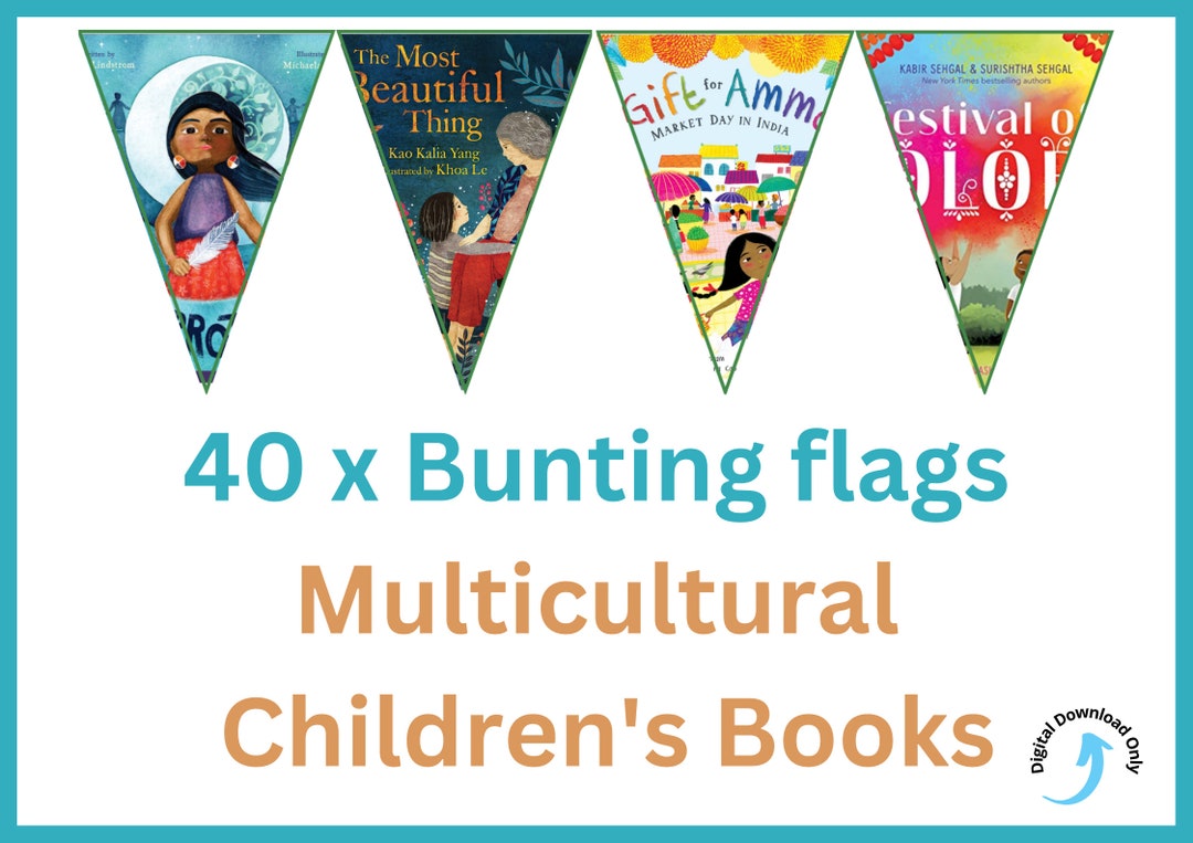 Multicultural Children's Books Bunting, Classroom Bunting Decor, DIY ...