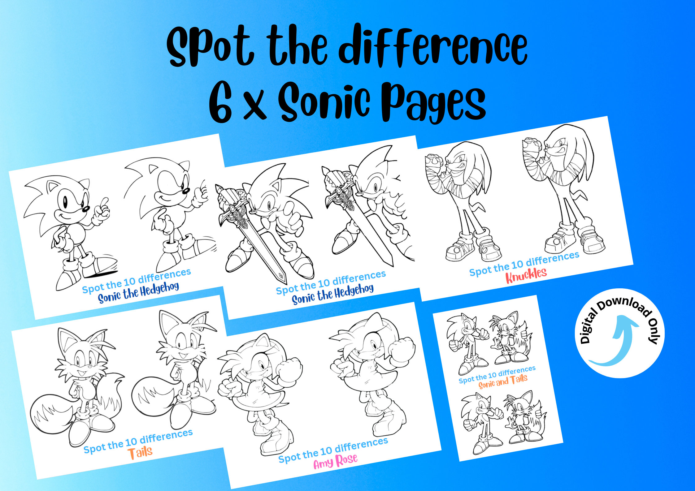 Spot the Difference Activity Page Spot the Difference Spot - Etsy Australia