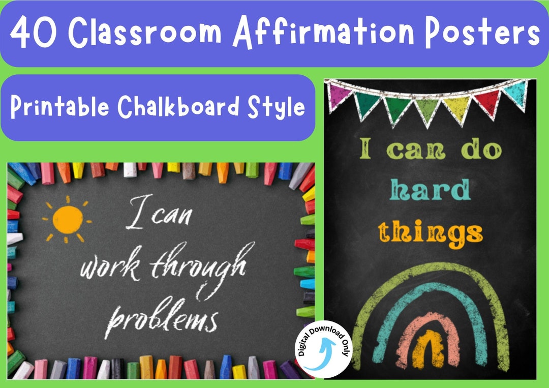 Affirmation Printable, Affirmations for Kids, Classroom Posters ...