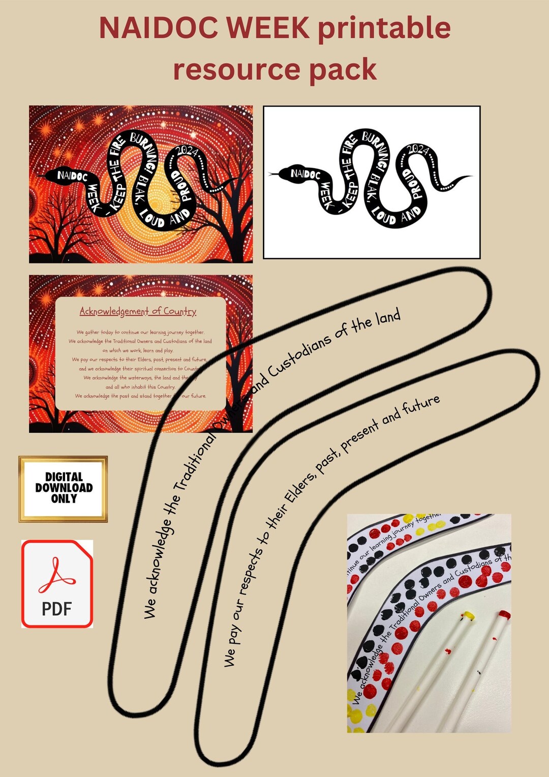 NAIDOC WEEK Printable Classroom Activity Pack, Indigenous Student ...