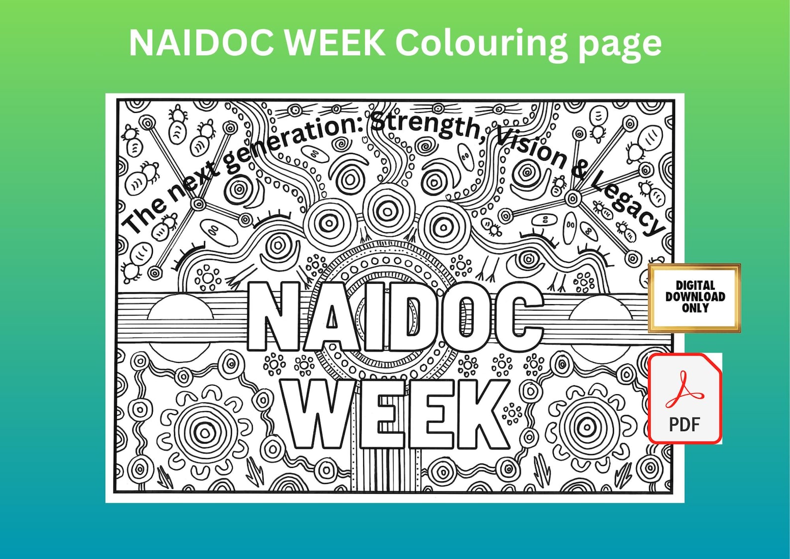 NAIDOC WEEK Printable Colouring Page for Students, NAIDOC Week ...