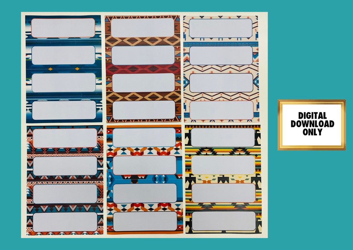 Native American Student Name Cards, American Indian Printable Classroom ...