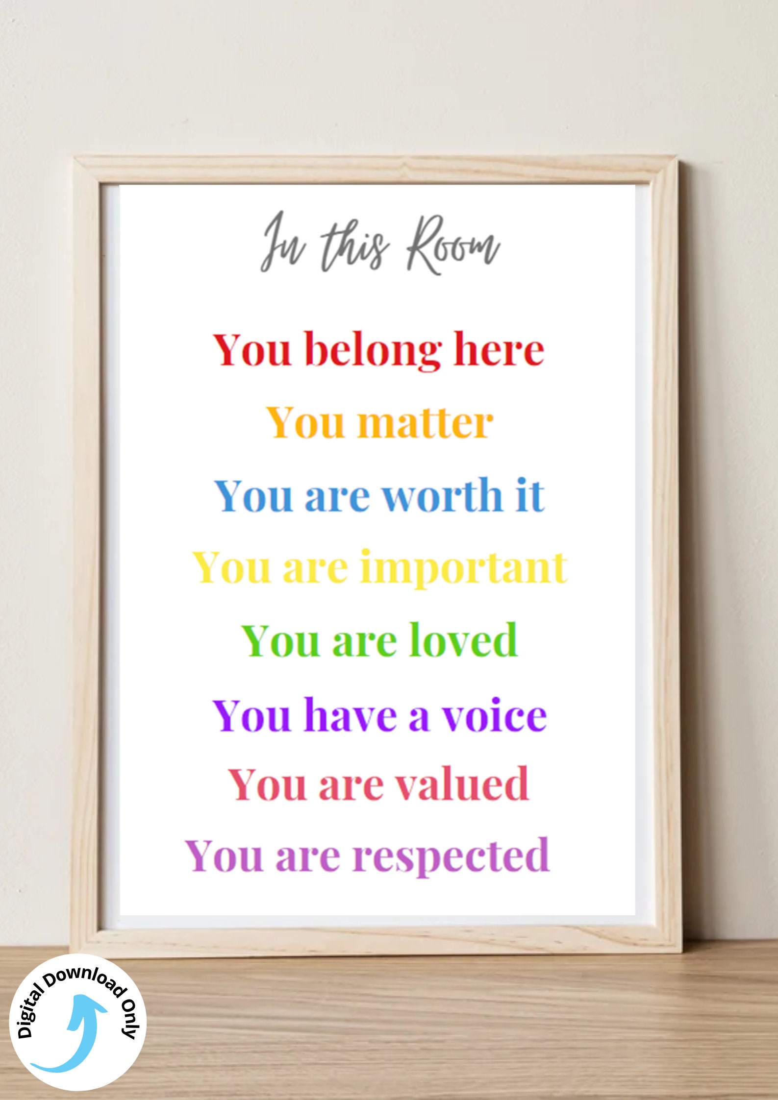 Inclusive Classroom Decor, Diversity Classroom Poster, Inclusion ...