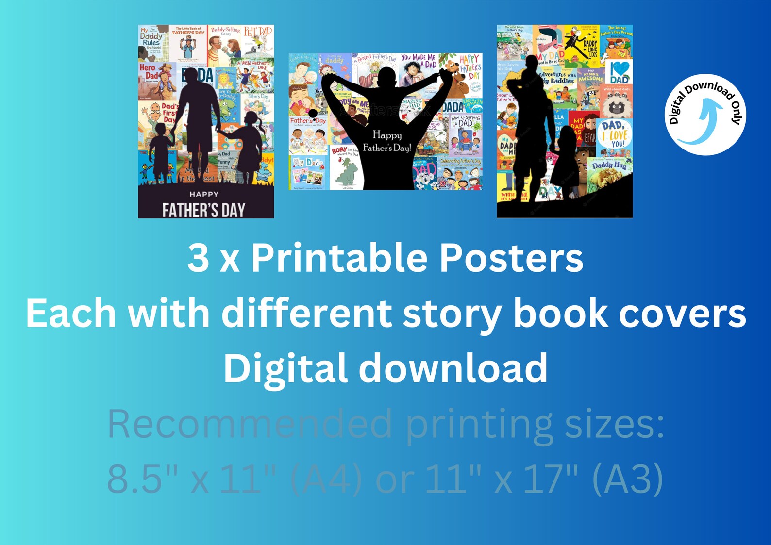 Fathers Day Story Book Posters Dad Books for Children - Etsy