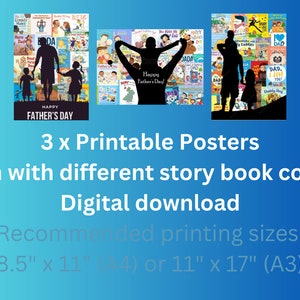 Fathers Day Story Book Posters Dad Books for Children - Etsy