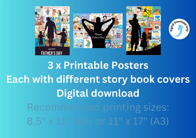 Fathers Day Story Book Posters Dad Books for Children - Etsy