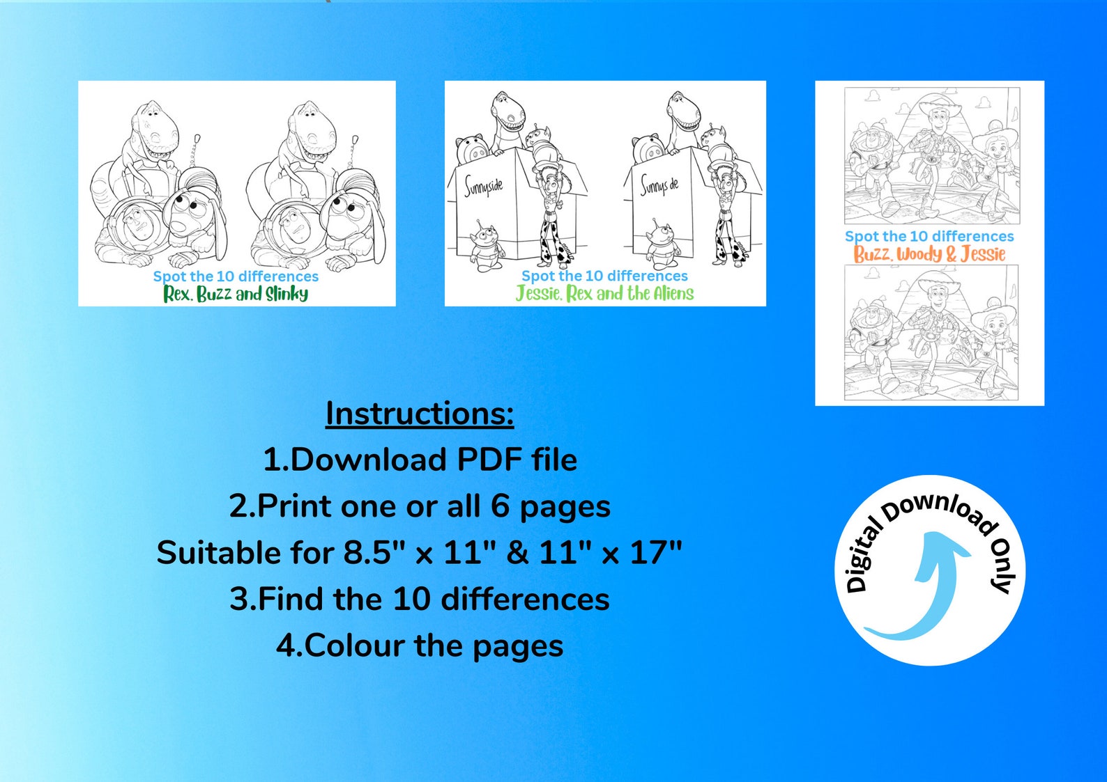 Spot the Differences Activity Page, Spot the Difference, Spot the ...