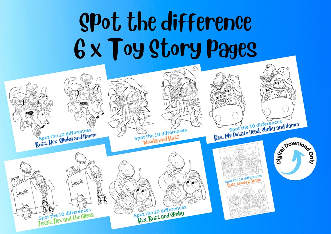 Spot the Differences Activity Page Spot the Difference Spot - Etsy