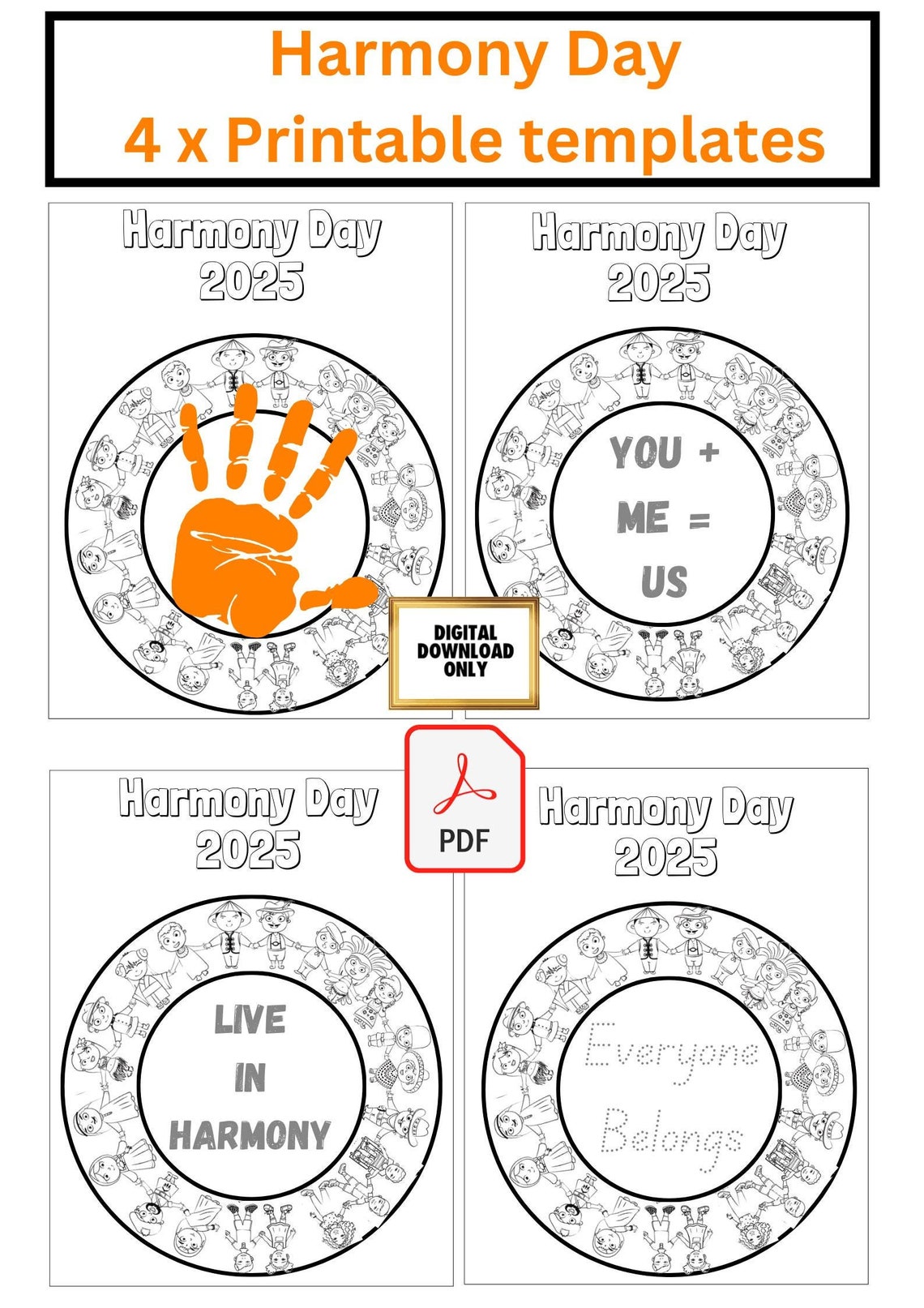 Harmony Day Printable Activity, Harmony Day Classroom Resources ...