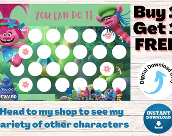 Trolls Potty Chart - Etsy UK