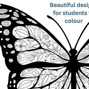 Butterfly Collaborative Mural for Classrooms, Digital Download Activity ...