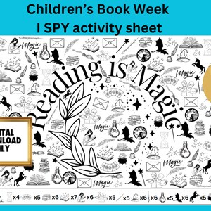 Children's Book Week Printable I Spy Activity Sheet, Book Week ...