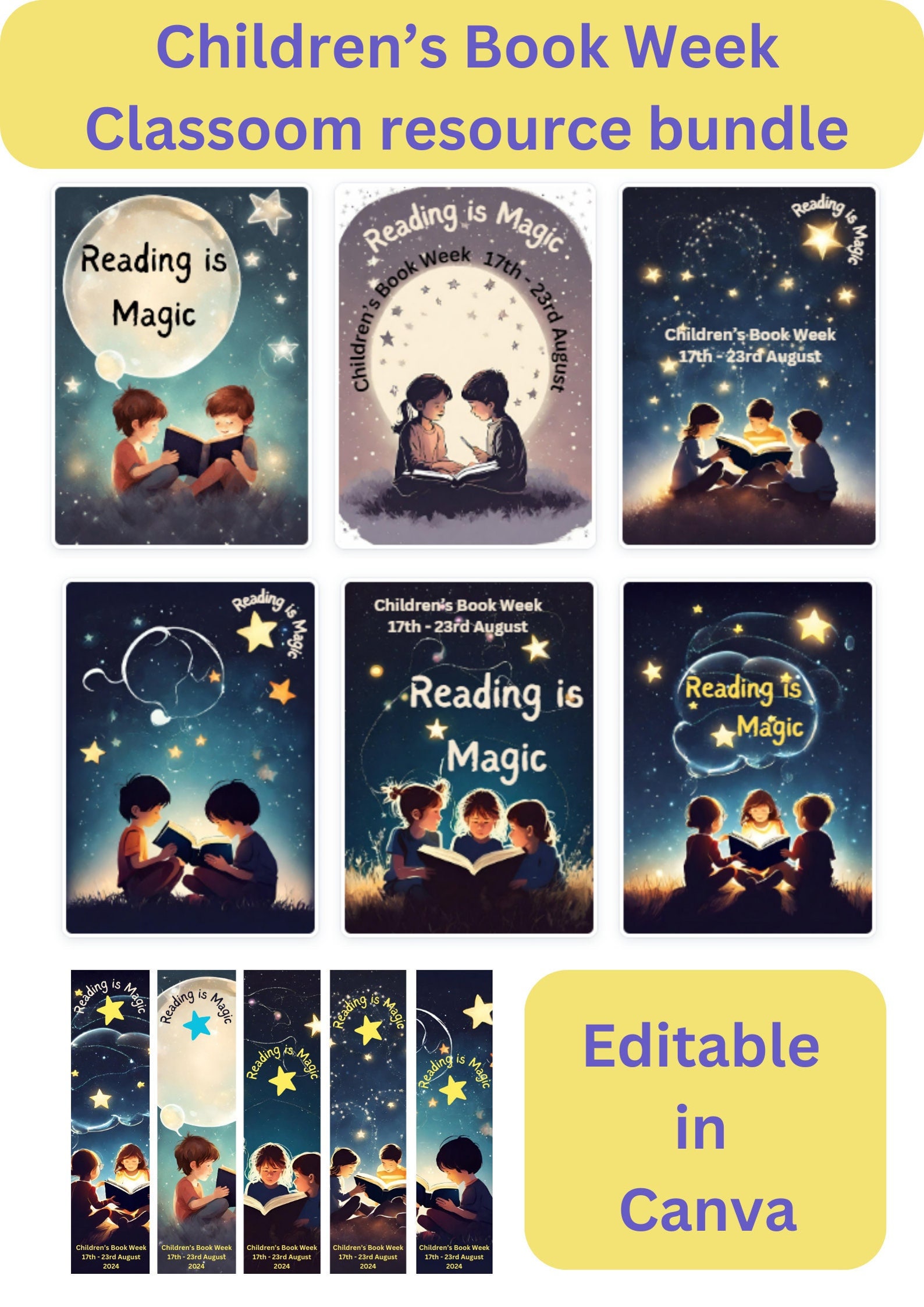 Book Week, Reading is Magic, Book Week Bundle, Book Week Printable ...