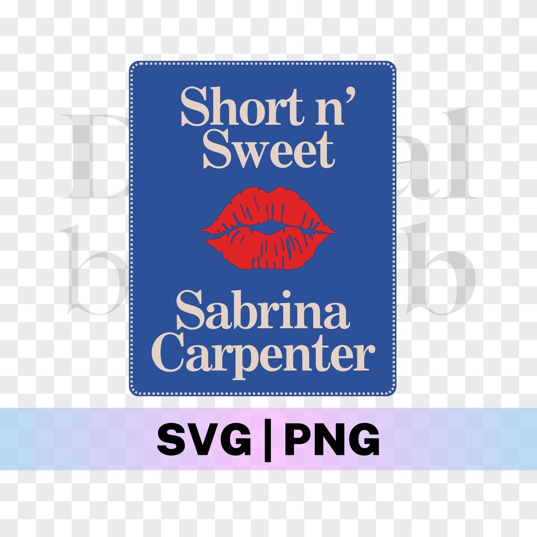 Short N' Sweet Card SVG PNG, Sabrina Carpenter Album Art, Vinyl Cutting ...