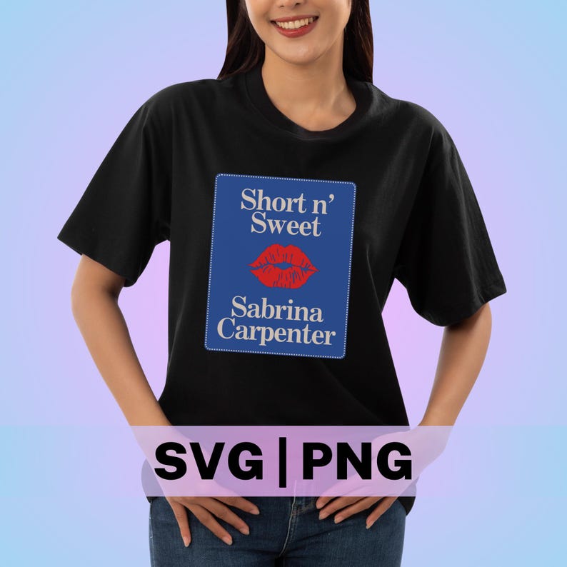 Short N' Sweet Card SVG PNG, Sabrina Carpenter Album Art, Vinyl Cutting ...