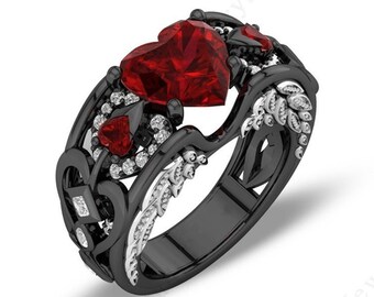 Red Heart Promise Ring - Etsy