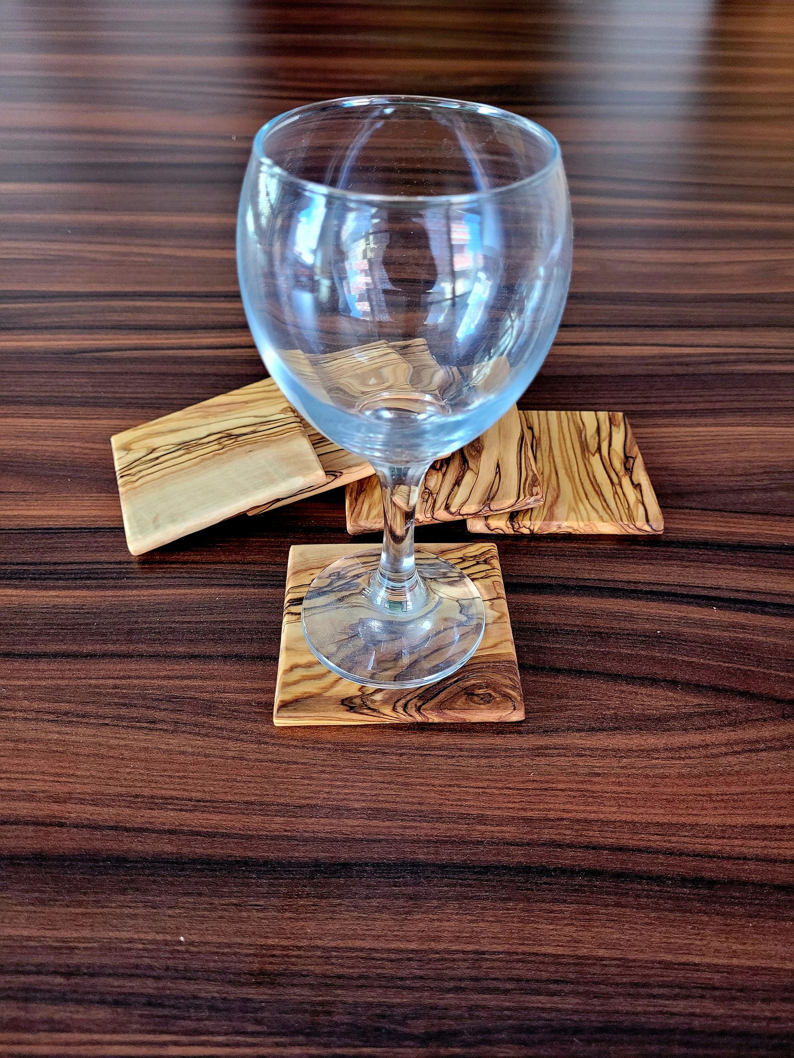 Olive Wood Coasters Set of 6 - Etsy