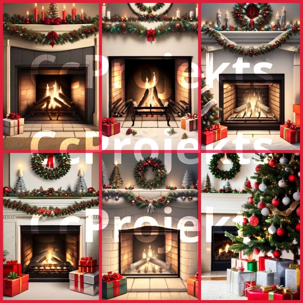 Christmas Digital Background - Etsy