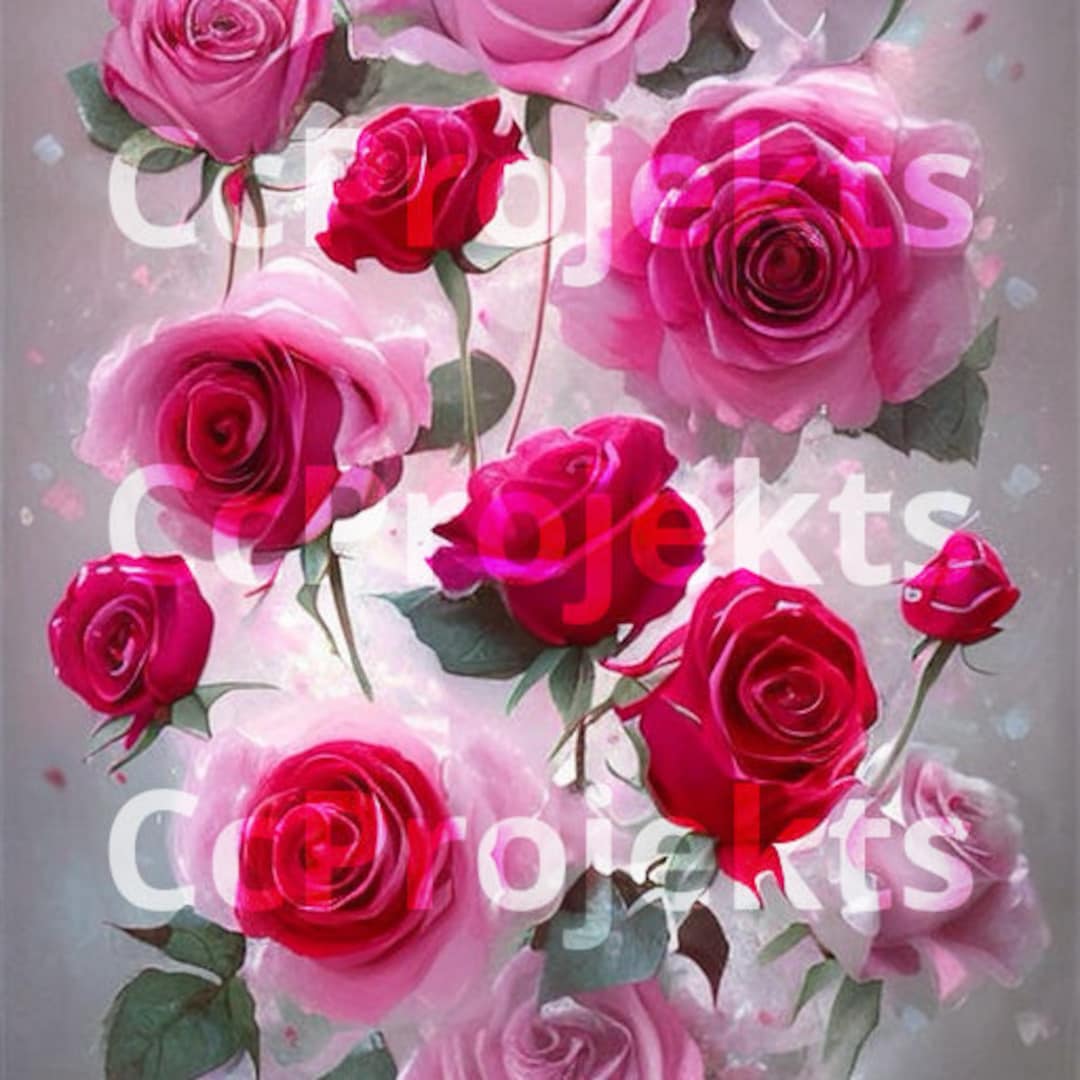 Red and Pinkroses Digital Download - Etsy