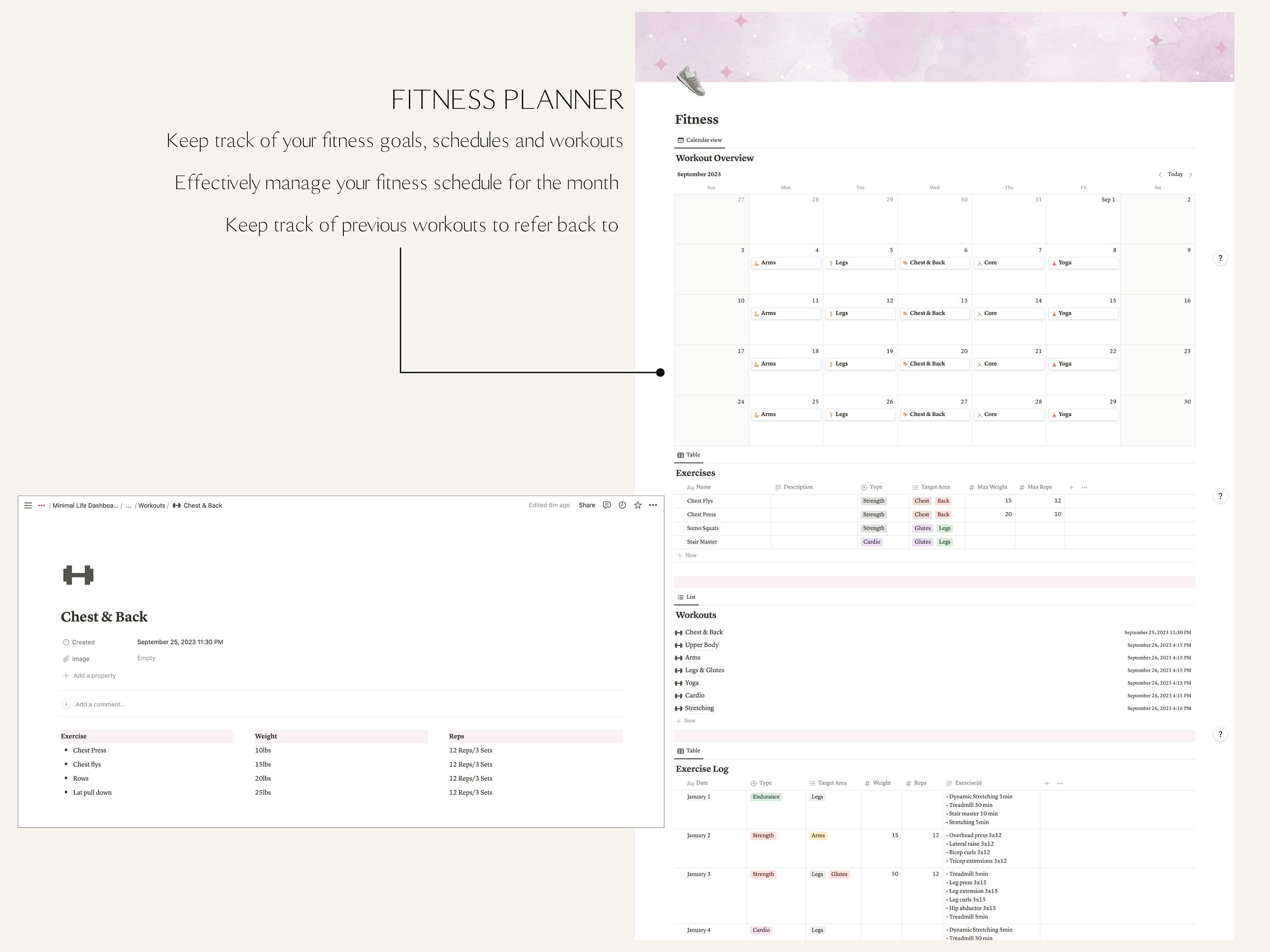 Pink Aesthetic Minimal Notion Template Dashboard ADHD - Etsy