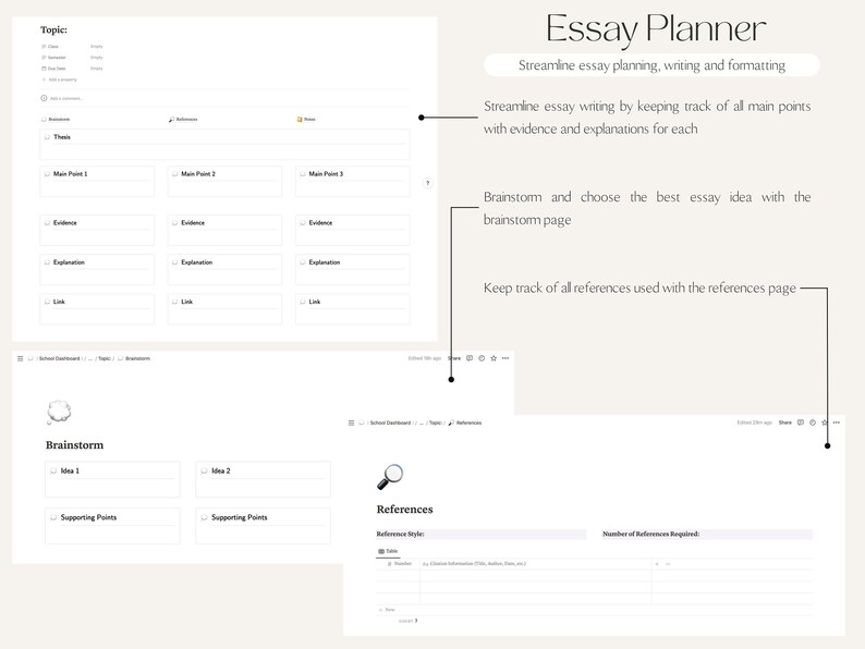 Minimal Purple Aesthetic Academic Notion Template Dashboard ADHD ...