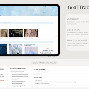 Blue Aesthetic Minimal Notion Template Dashboard | ADHD Friendly ...