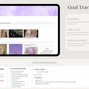 Purple Aesthetic Minimal Notion Template Dashboard | ADHD Friendly ...