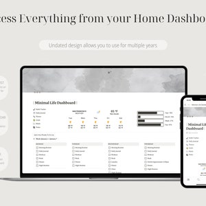 Grey Aesthetic Minimal Notion Template Dashboard | ADHD Friendly | Weekly Planner, Habit Tracker ...