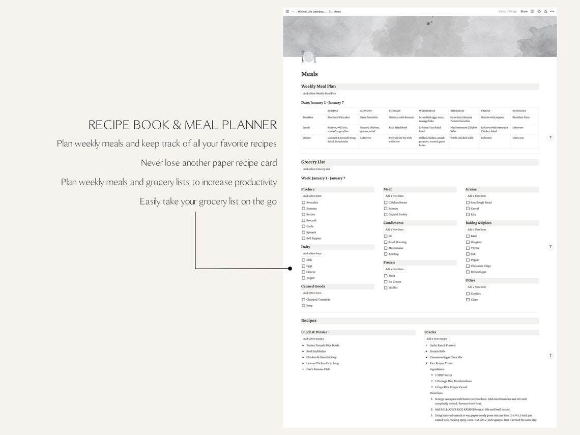Grey Aesthetic Minimal Notion Template Dashboard ADHD - Etsy