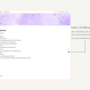 Purple Aesthetic Minimal Notion Template Dashboard ADHD Friendly Weekly ...