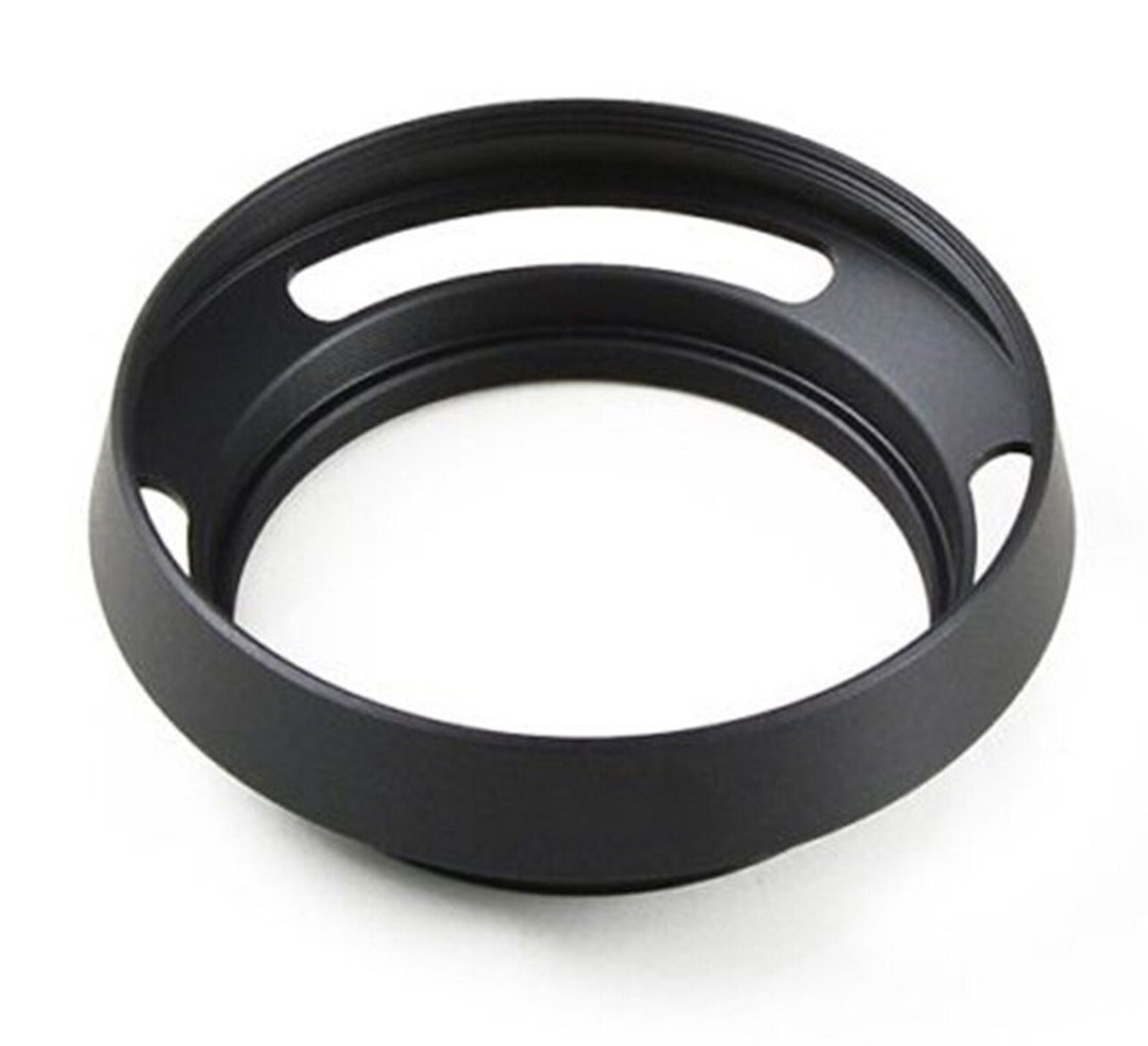 METAL LENS HOOD Vented Black Steel Camera Nikon Olympus Sony 37 Mm 39 ...