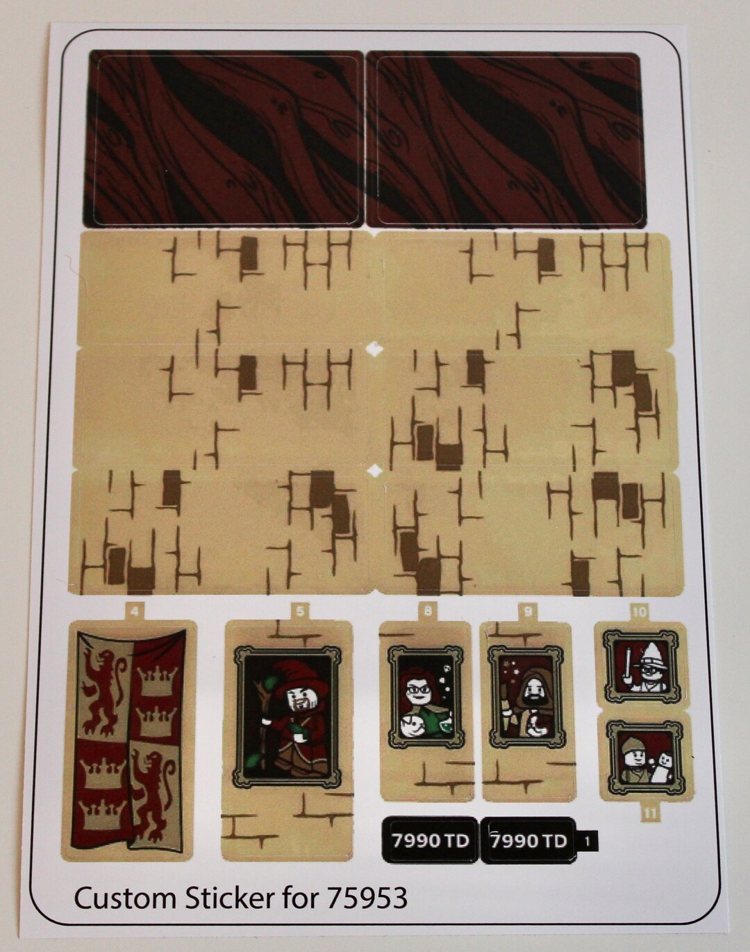 Custom Stickers for 75953 Replacement Sticker Sheet - Etsy