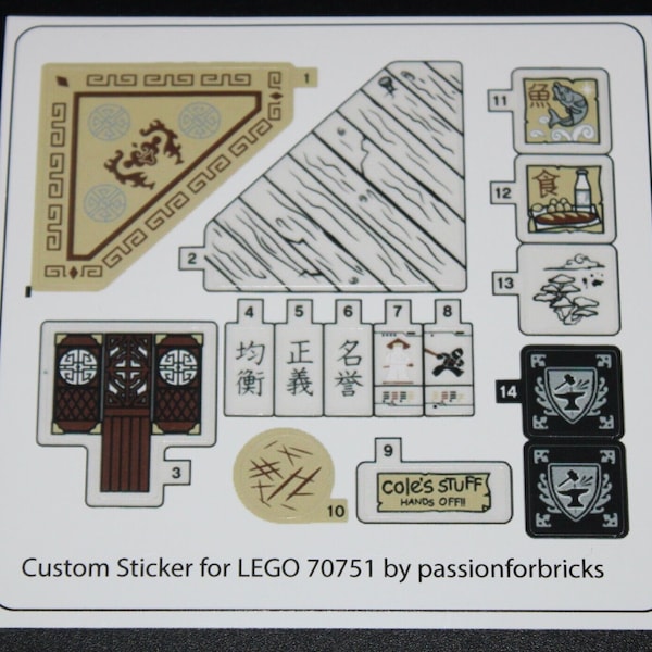 Ninjago Stickers - Etsy
