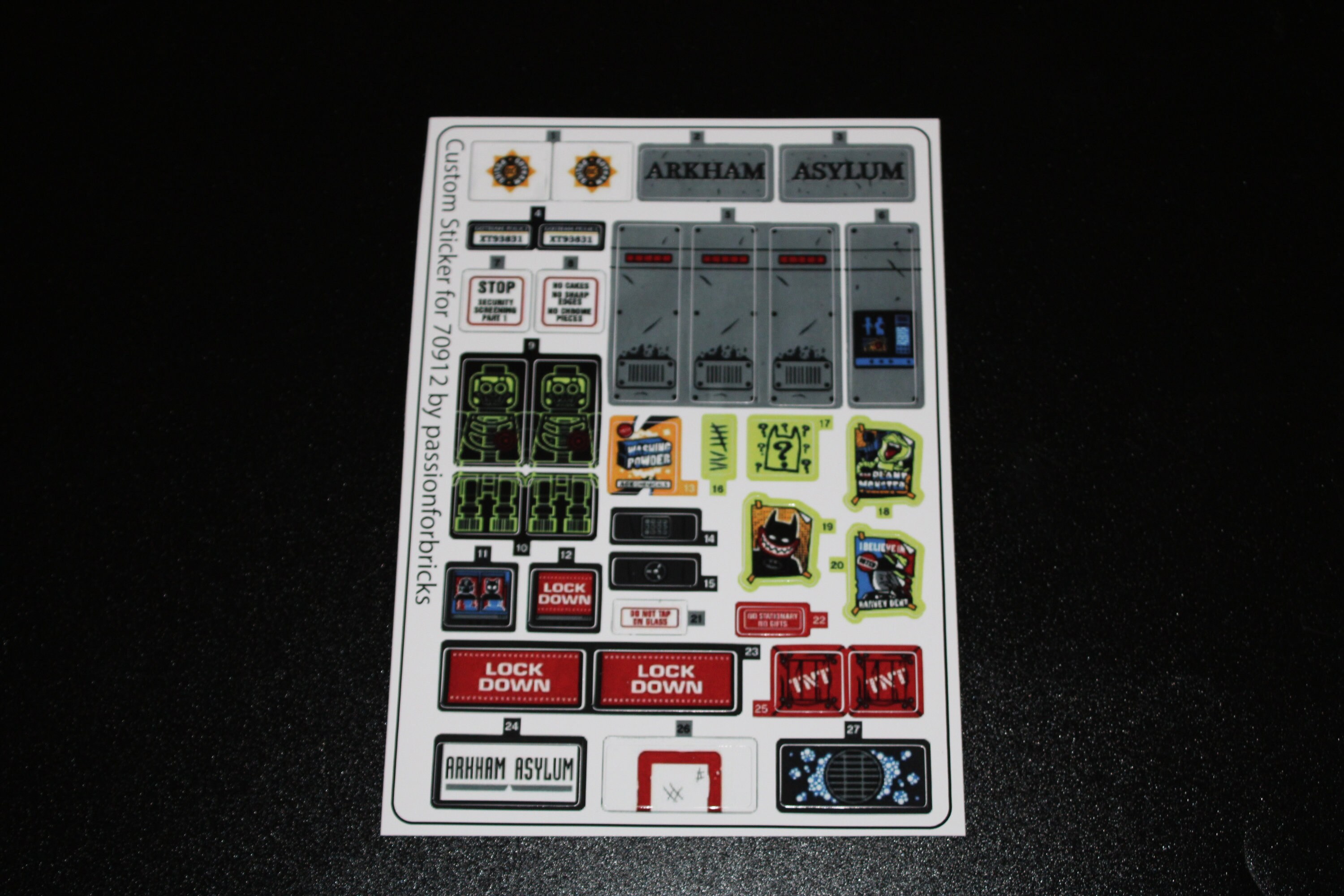 Lego Batman Arkham Asylum Decals