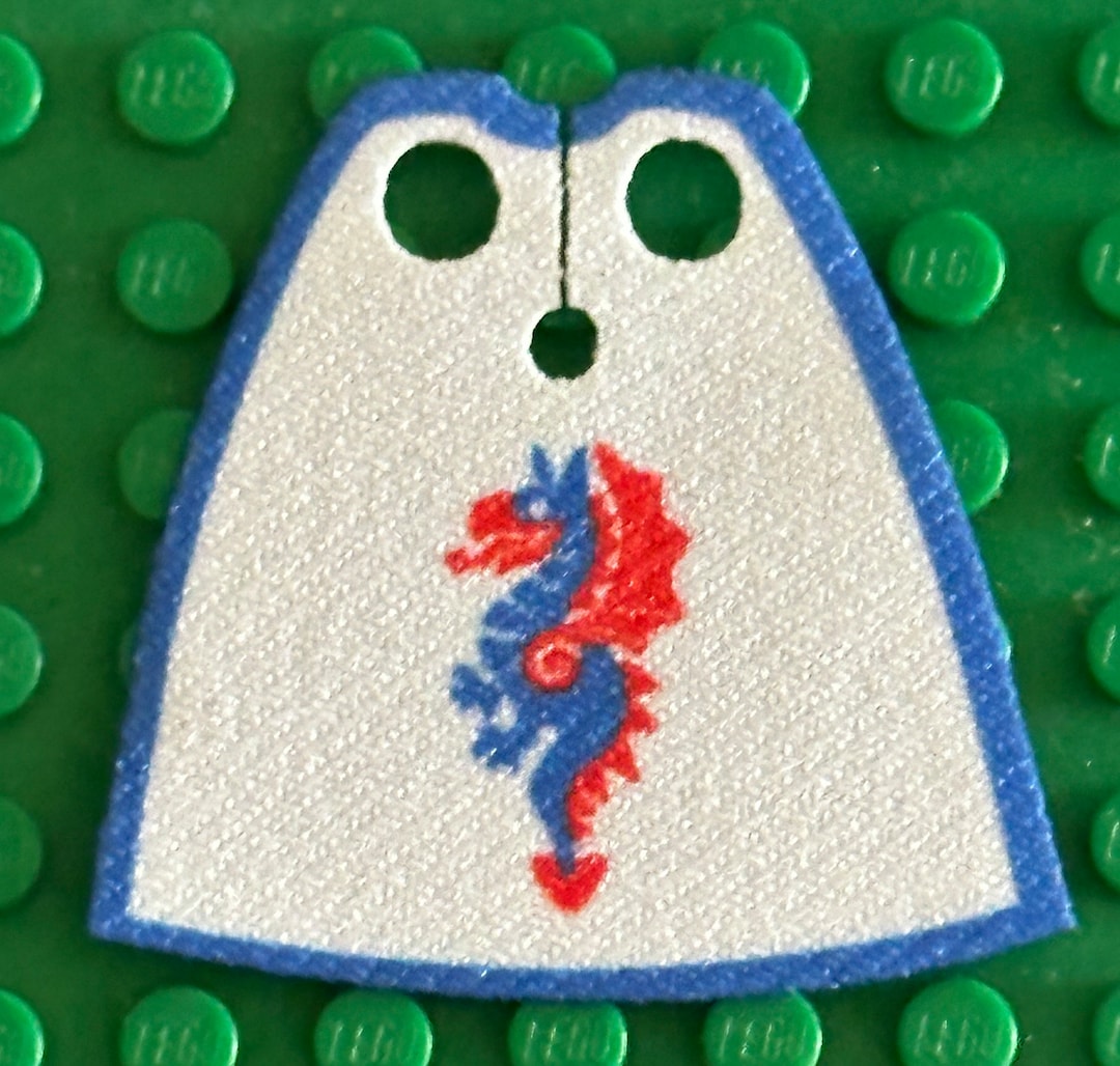 Cloak Cape, Dragon White Blue, Compatible With LEGO Figure, Suitable ...