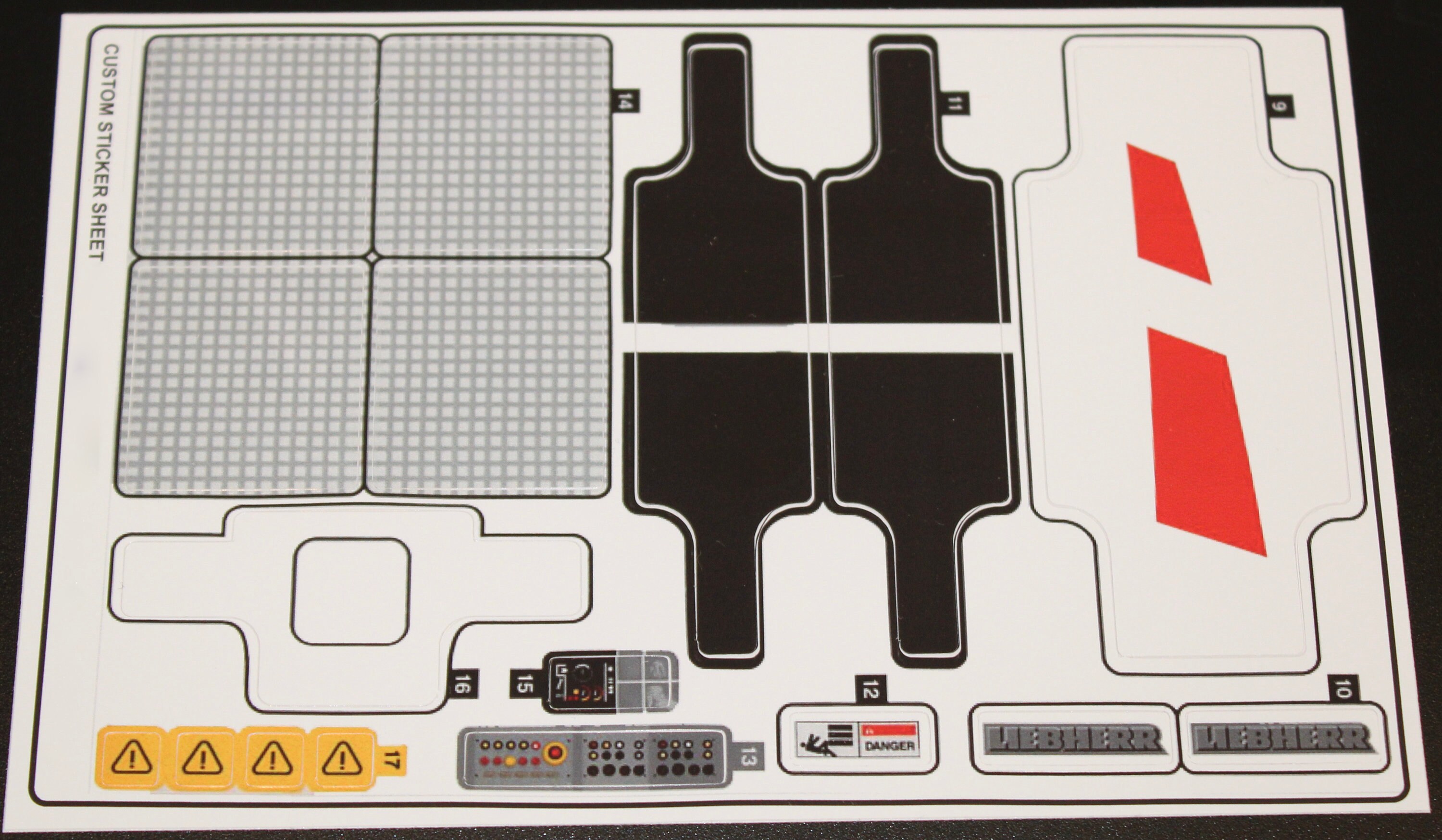 Custom Aufkleber kompatibel mit 42100 Repalcement Sticker for Technic ...