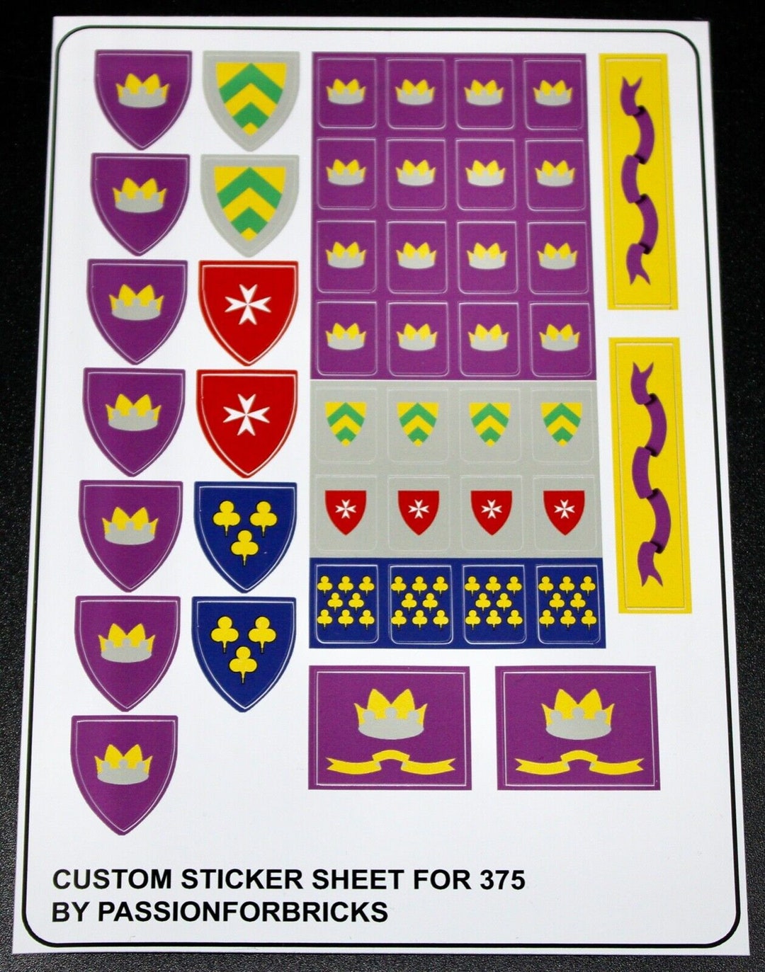 Custom Decal Sticker Sheet Compatible With 375 Knight's Castle - Etsy