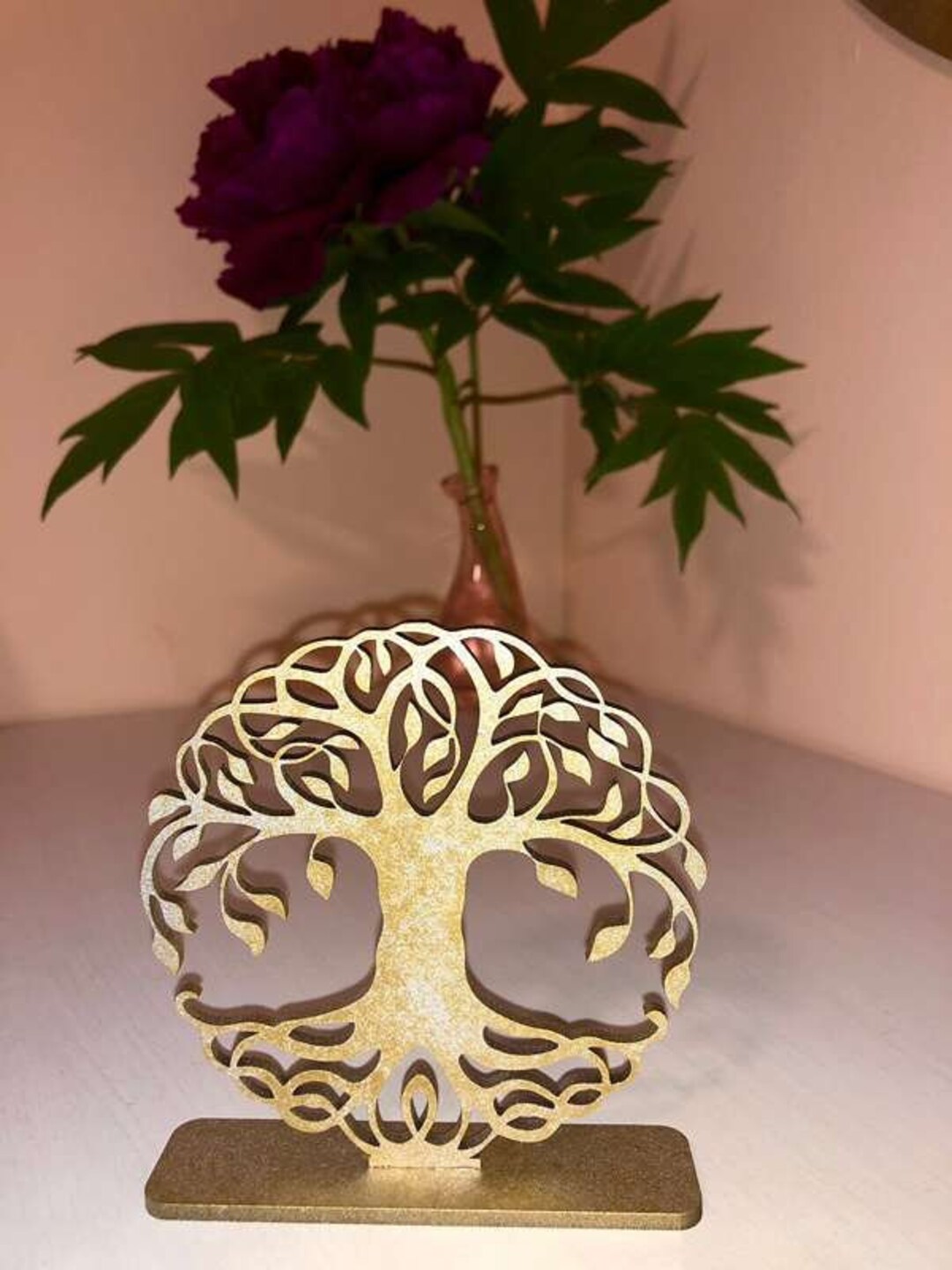 Tree of Life to Set up Tree of Life Gold Wood Table Decoration - Etsy