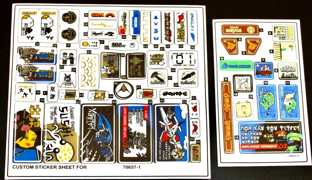 Custom Stickers Compatible With LEGO® 70657 Sticker Sheet for LEGO ...