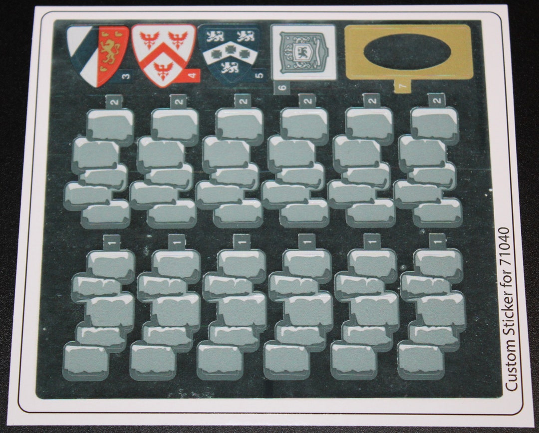 Custom Sticker Compatible With LEGO® 71040 Disney Castle Sticker Sheet ...