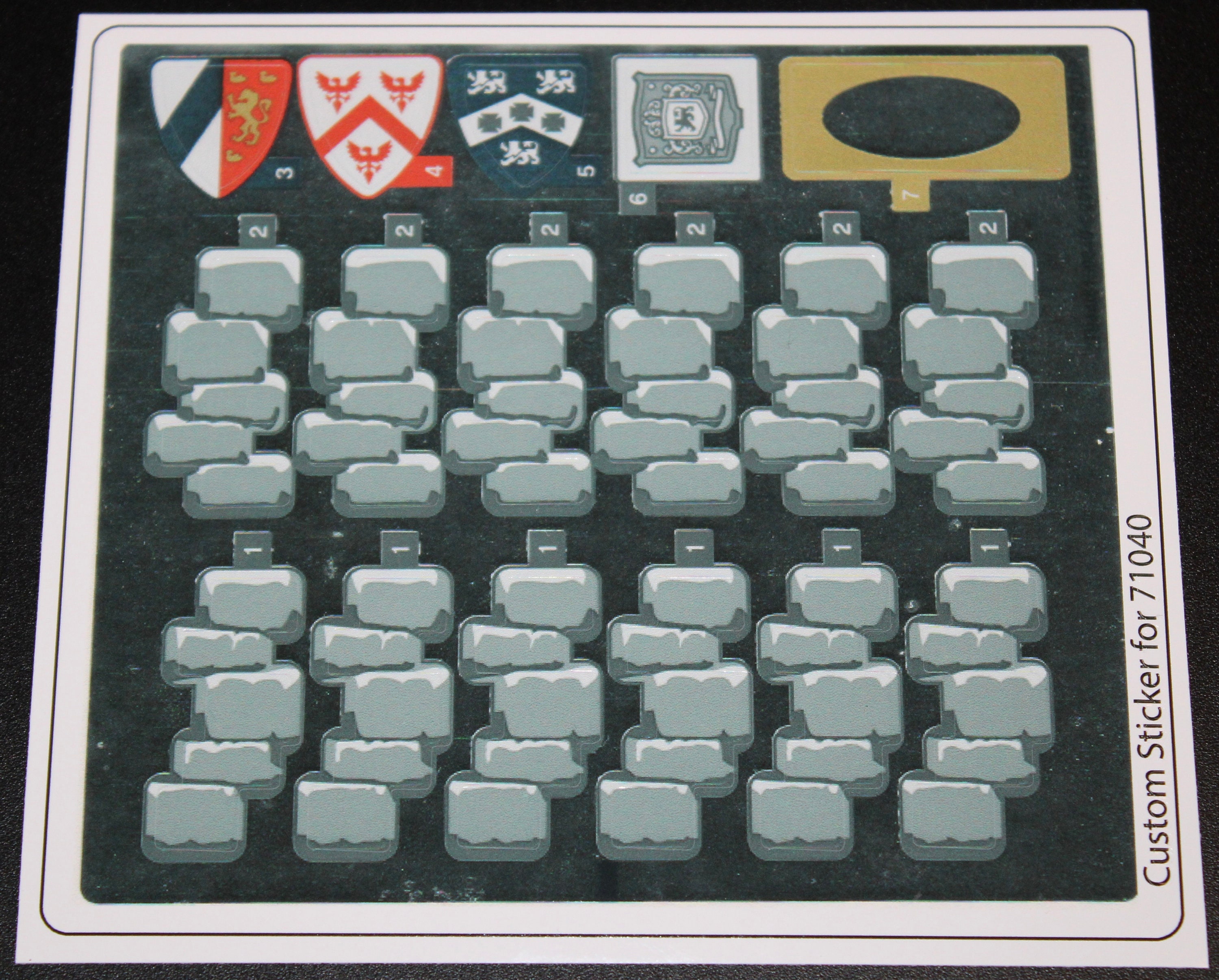 Custom Sticker Compatible With LEGO® 71040 Disney Castle Sticker Sheet ...