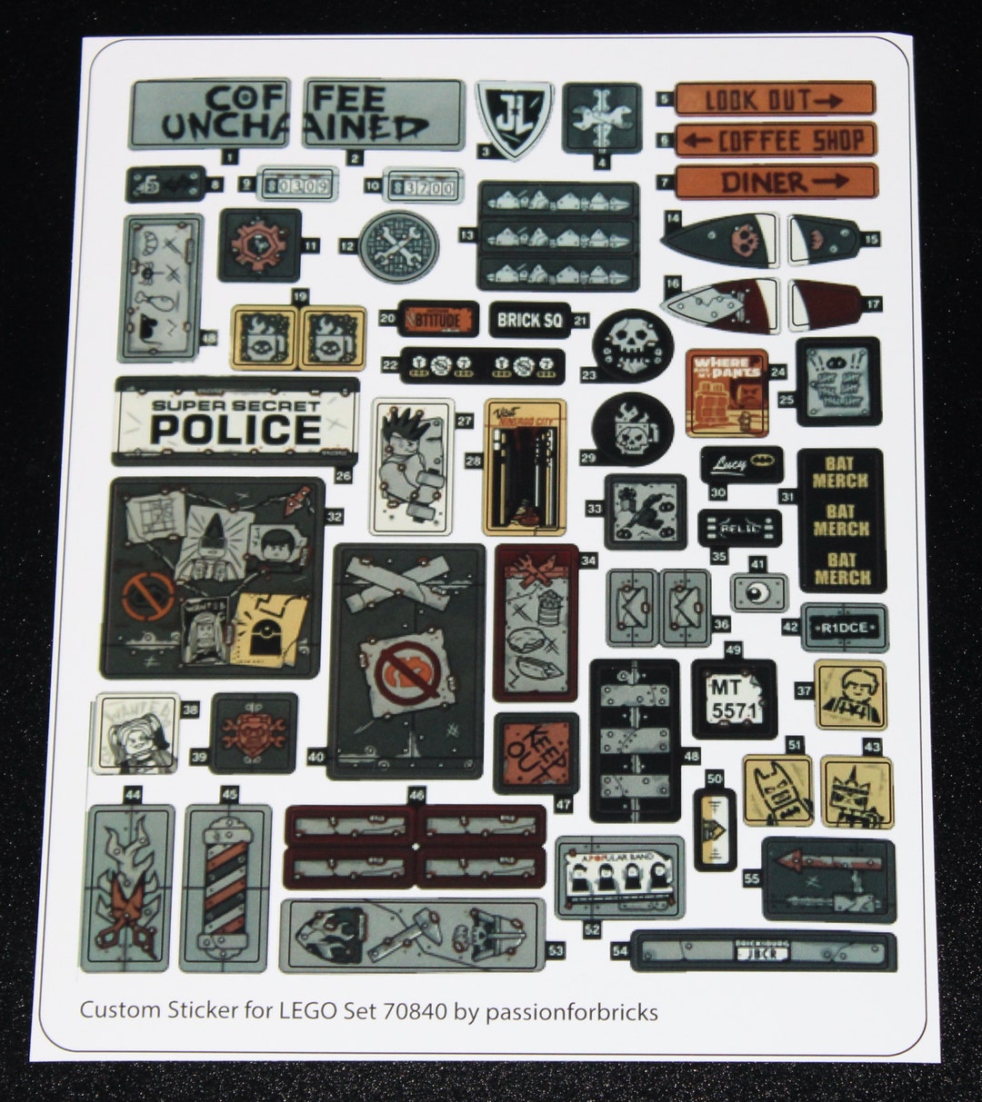 Custom Sticker Compatible With LEGO® 70840 Sticker Sheet for - Etsy