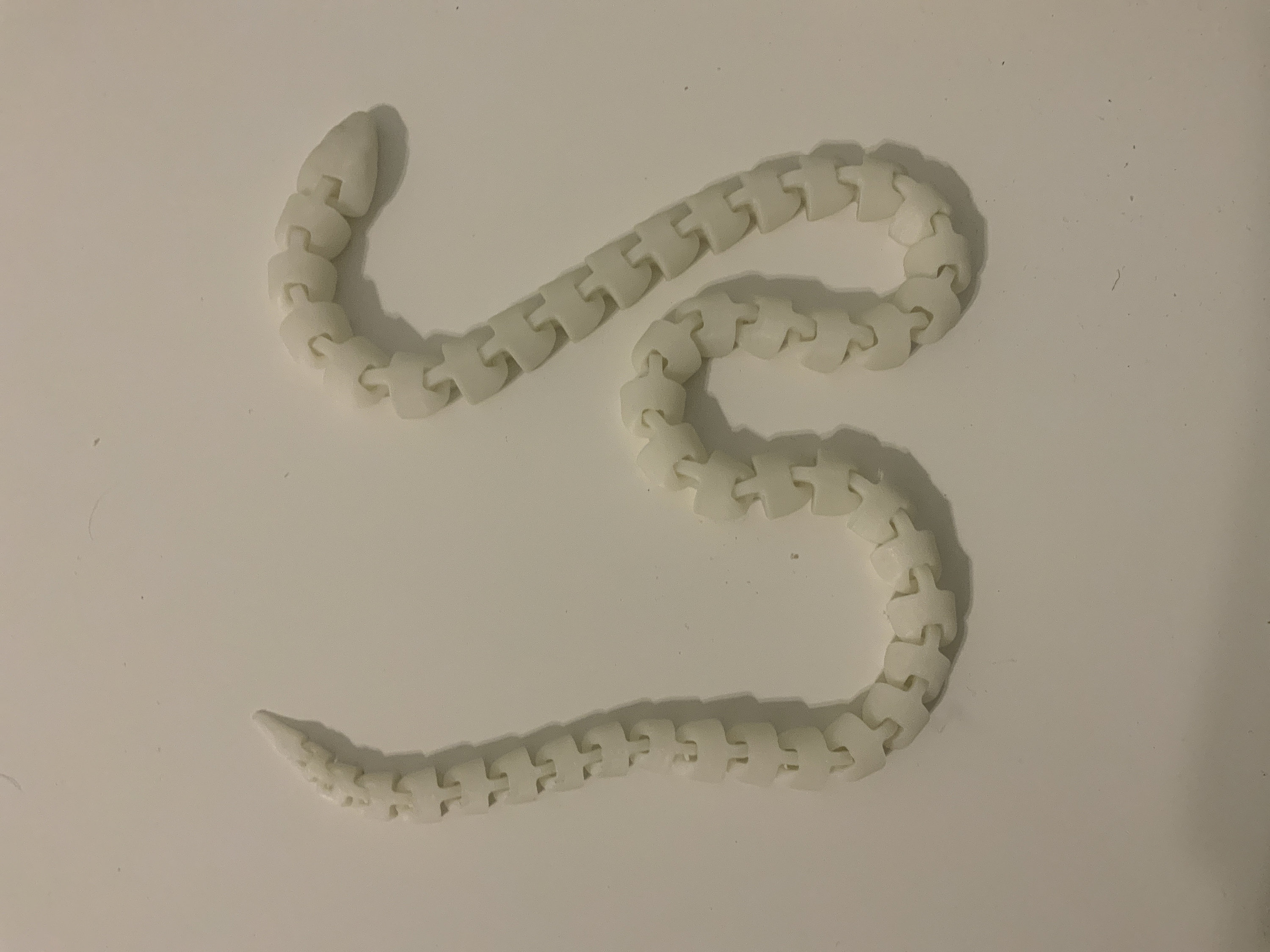 3d Printed Glow in the Dark Articulated Snake Fidget - Etsy