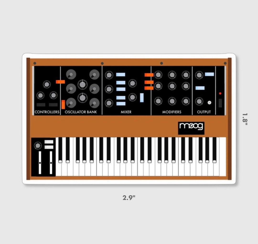 Moog Minimoog Clip Art Vinyl Sticker - Etsy