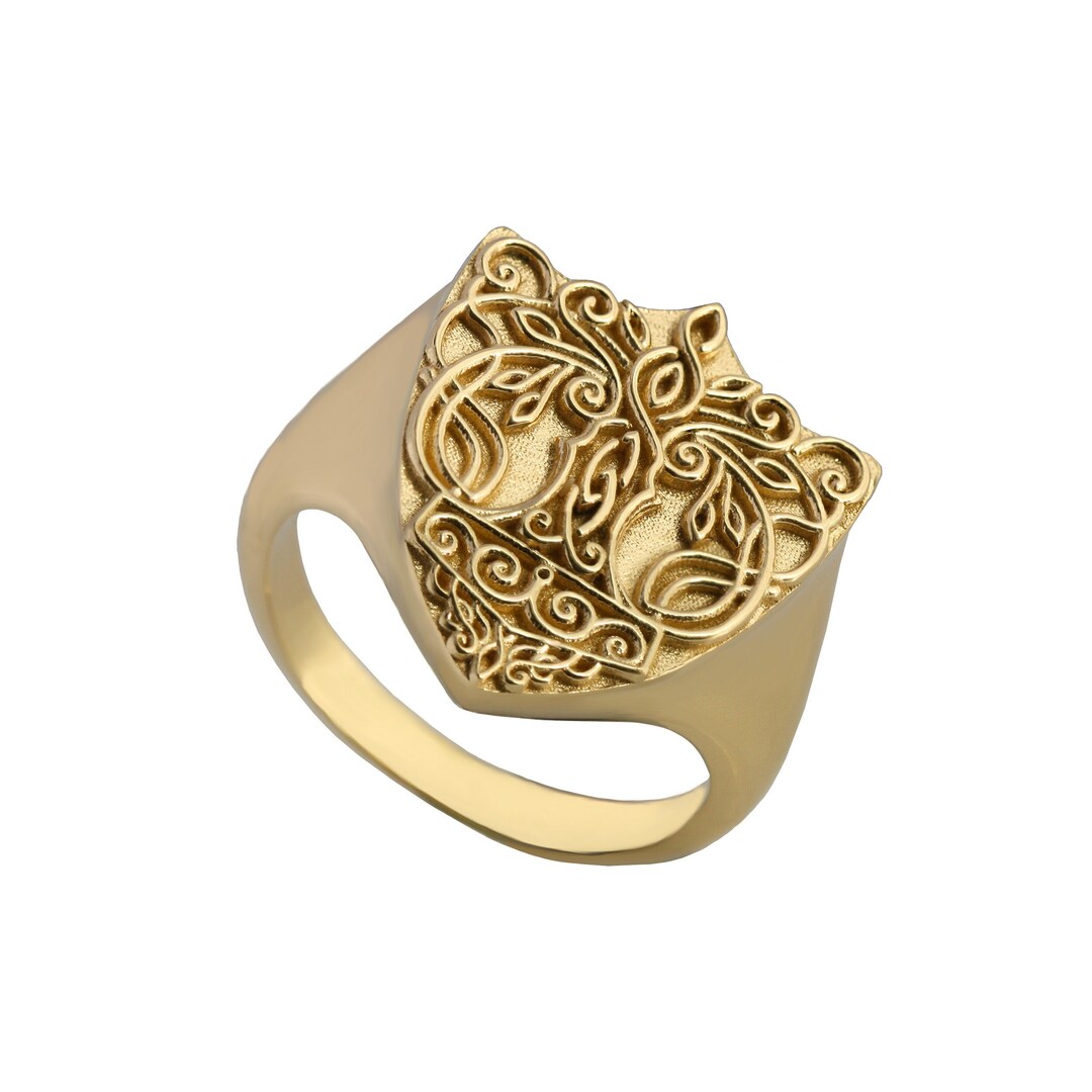 Celtic Tree of Life Ring, Viking Shield Ring, Celtic Signet Ring ...